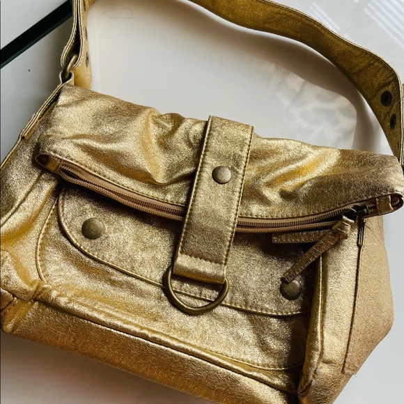 Bags | Gold Metallic Y2k Purse | Poshmark